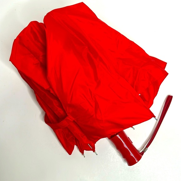 Accessories Vintage Bright Pink Red Umbrella Fashionista Retro Babe
